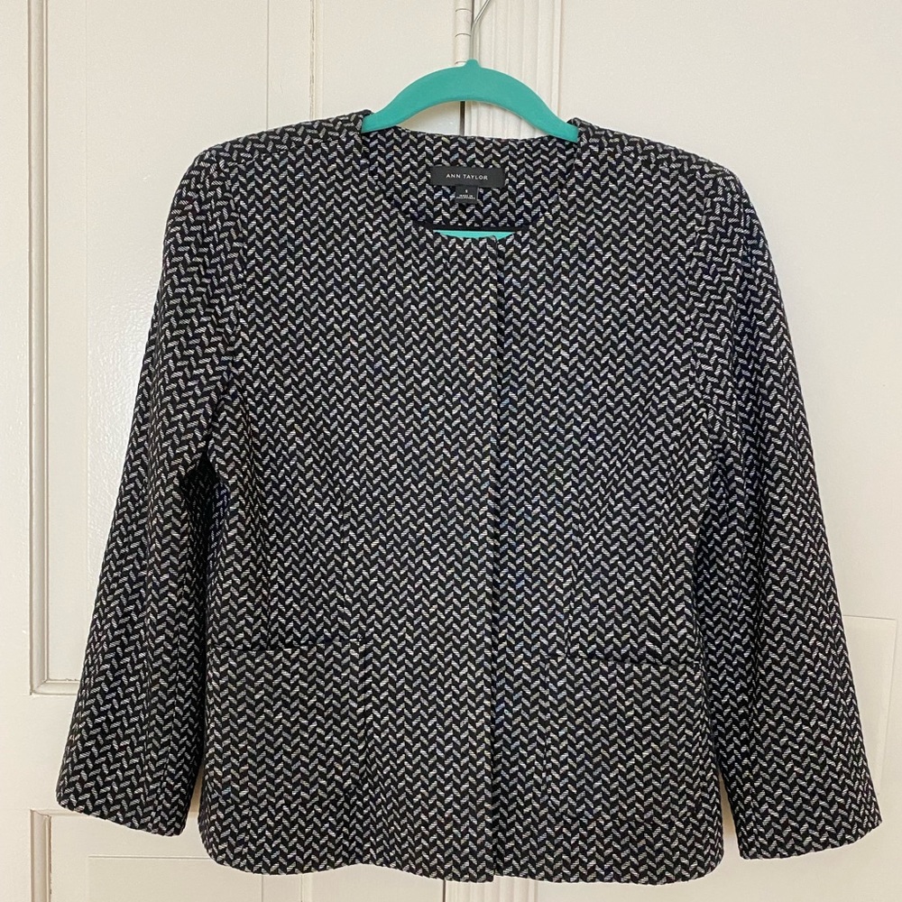 Ann Taylor Jacket Black And Gray. - Gem